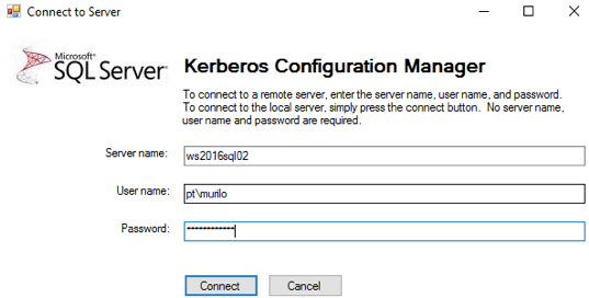 Using Kerberos configuration manager to resolve Microsoft SQL server SPN issues