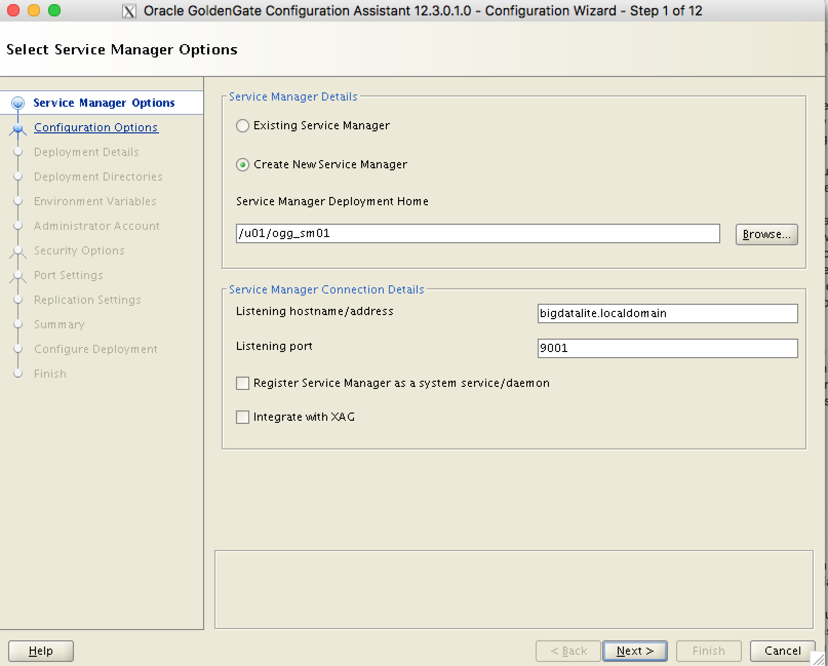 Oracle GoldenGate microservices architecture - first try.