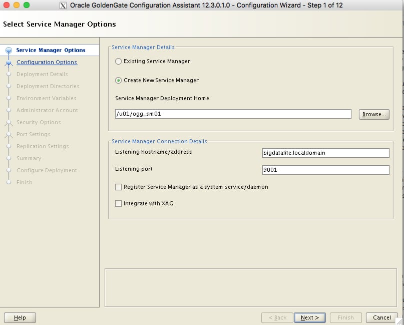 Oracle GoldenGate microservices architecture - first try.