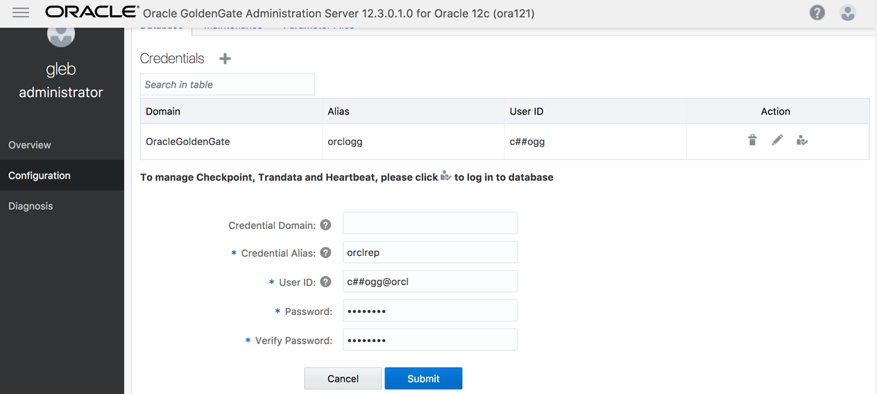 Oracle GoldenGate microservices architecture - first try.