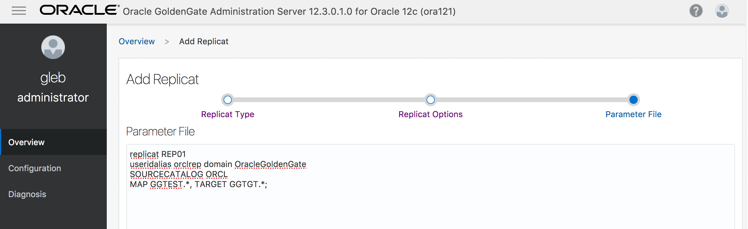 Oracle GoldenGate microservices architecture - first try.
