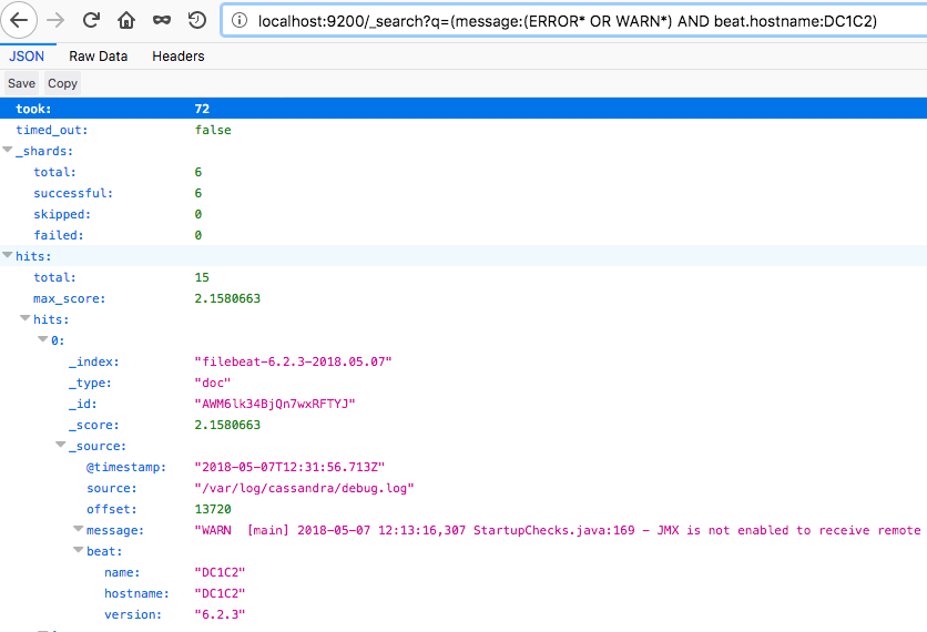 Cassandra open-source log analysis in Kibana, using filebeat, modeled in Docker