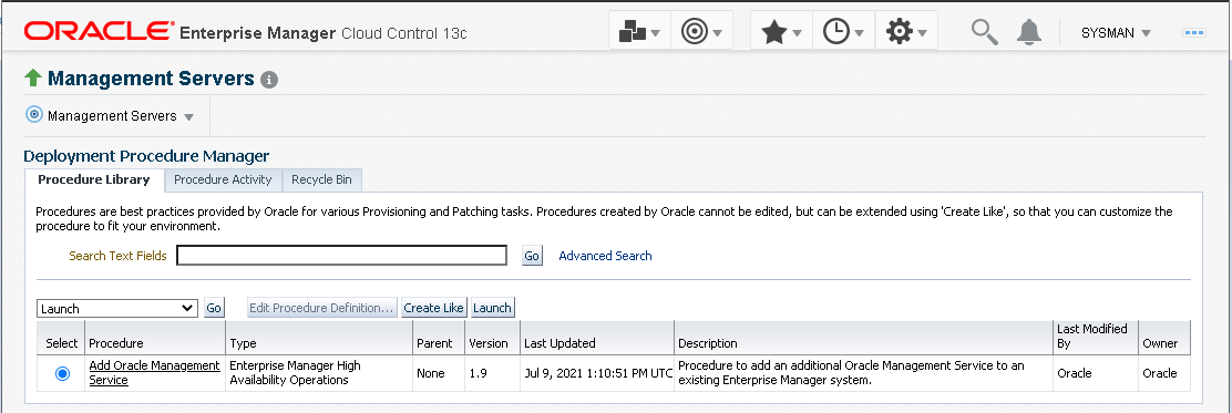 How to Deploy High Availability Apps—Oracle Cloud Management Servers