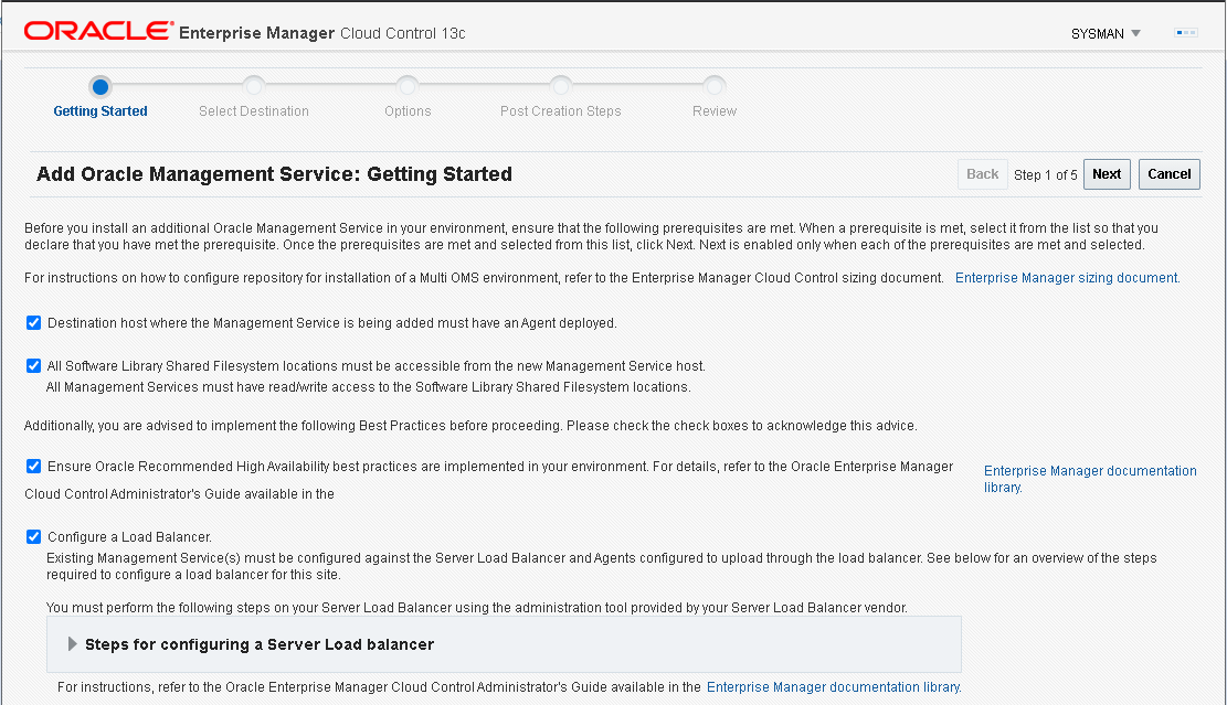 How to Deploy High Availability Apps—Oracle Cloud Management Servers