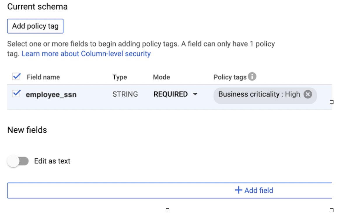 Column Level Security BigQuery(GCP) | Official Pythian®® Blog