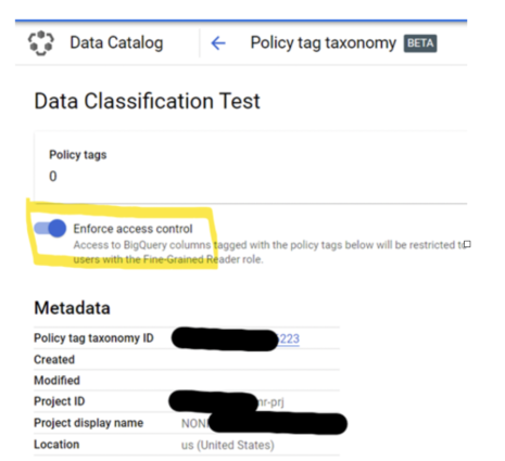 Column Level Security BigQuery(GCP) | Official Pythian®® Blog